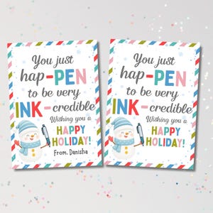 You Just Hap-pen to Be Ink-credible Printable Gift Tag, Appreciation ...