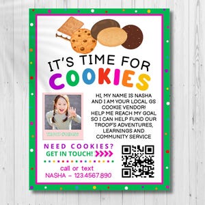 Cookie Sales Flyer: Editable Template for Troop Fundraising (digital ...