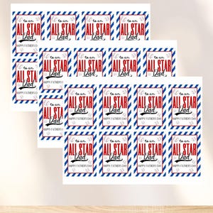 To an All Star Dad Happy Father's Day Tag, Printable Happy Father's Day ...