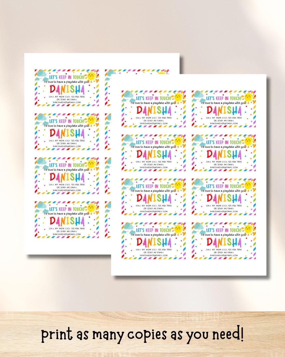 Playground Playdate Cards, Summer Play Date Card, Printable End of ...