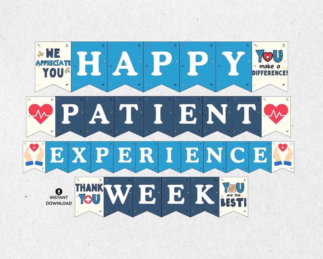 Patient Experience Week Banner Printable (PDF) - Etsy
