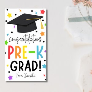 PRE-K Graduation Tags, Congratulations PRE-K Graduation Gift Tags, Pre ...