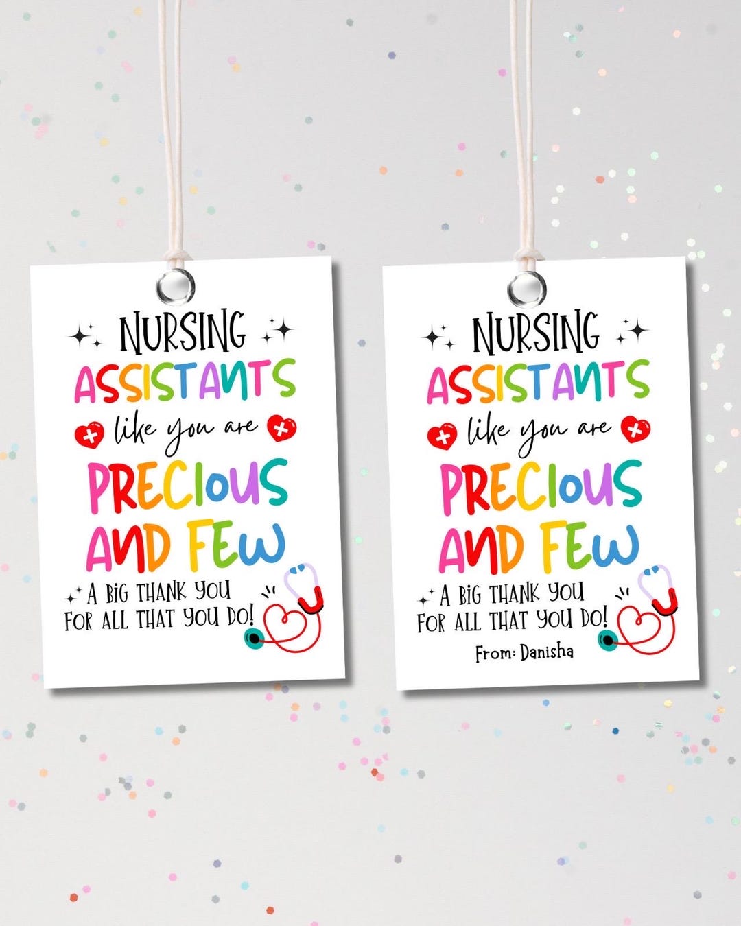 CNA Week Gift Tags, Certified Nursing Assistant Appreciation, Thank You ...