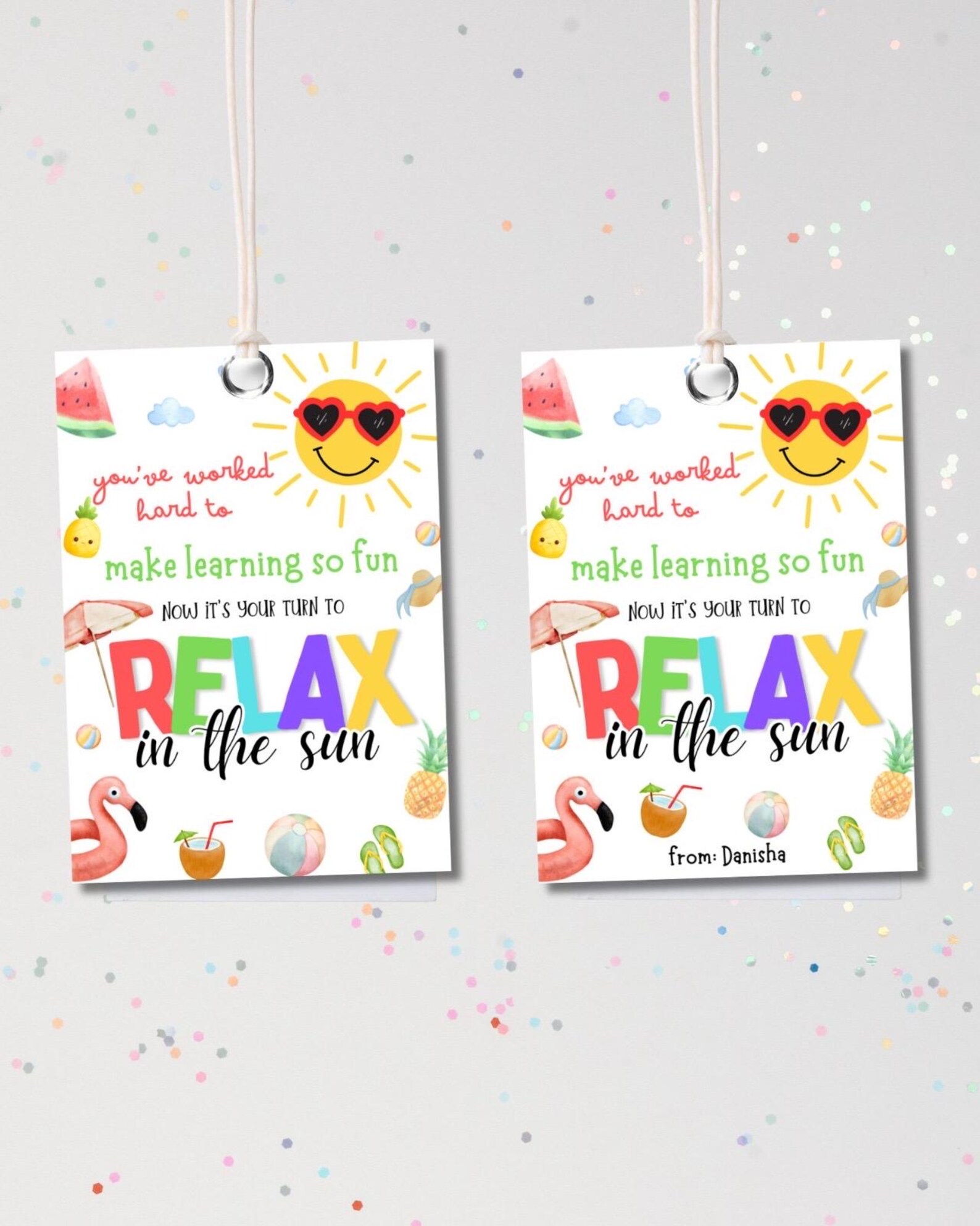 Summer Teacher Appreciation Gift Tag End of School Year Tag Your Turn ...