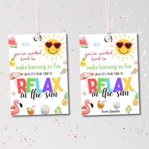 Summer Teacher Appreciation Gift Tag End of School Year Tag Your Turn ...