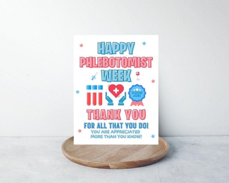 Phlebotomist Week Printable Poster: Appreciation Gift (digital Download ...