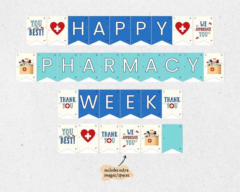 Pharmacy Week Printable Banner Pharmacy Appreciation Week Decor ...