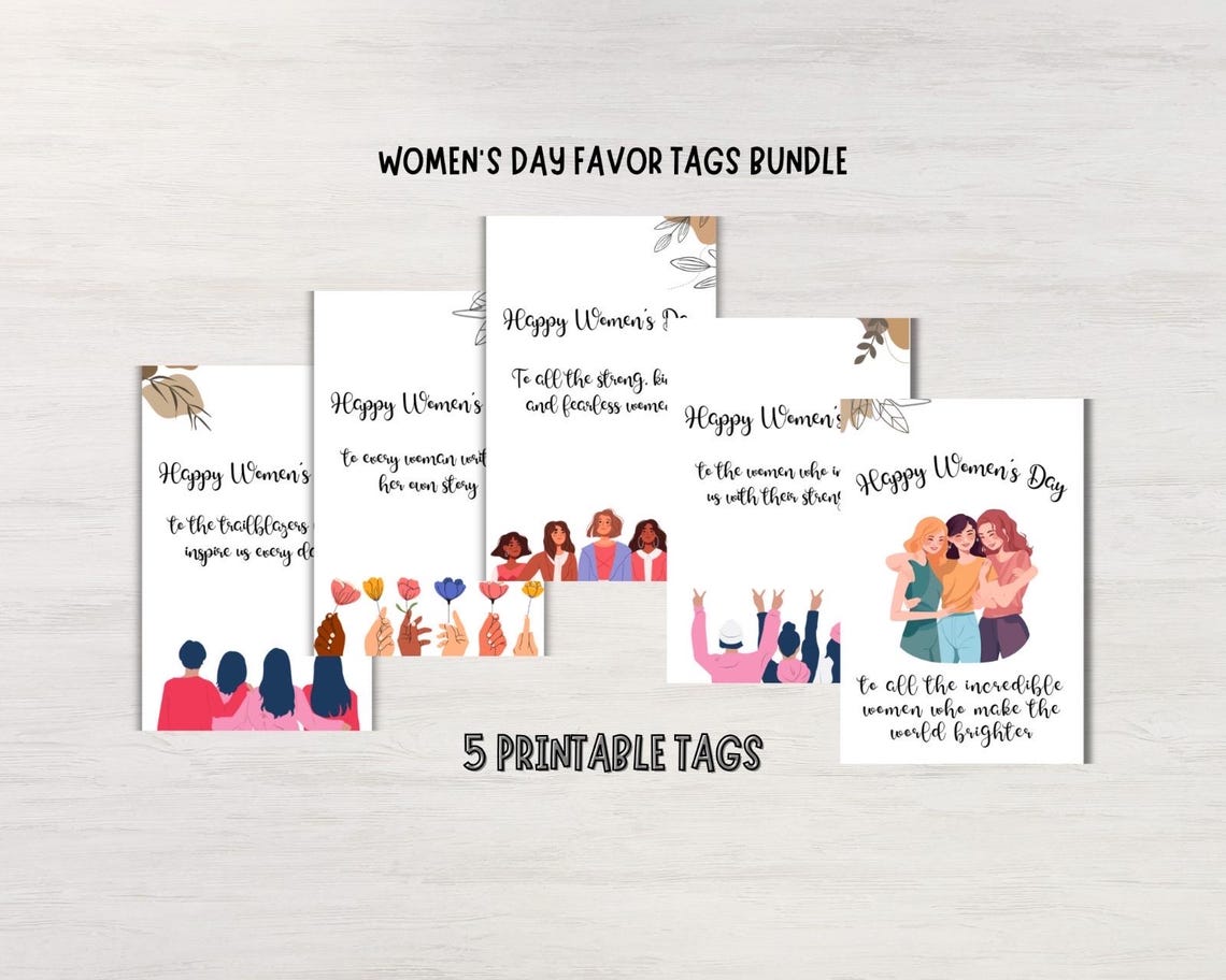 Printable Happy Women's Day Gift Tags (digital Download) - Etsy