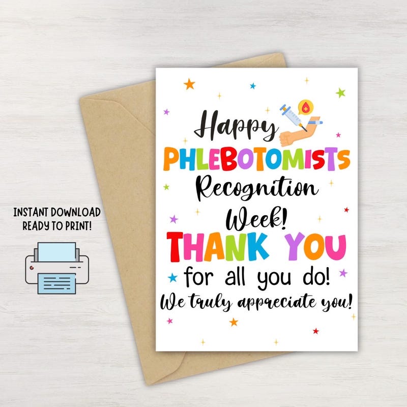 Phlebotomy Week Cards - Etsy