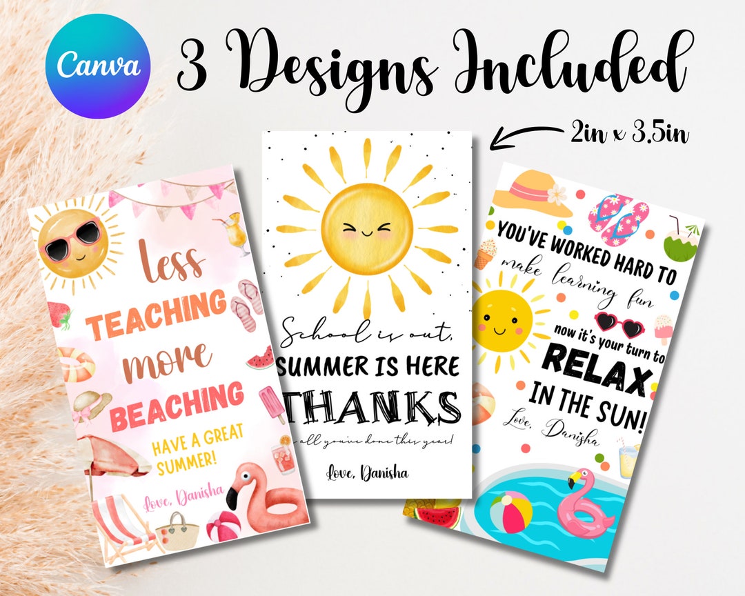 Summer Teacher Appreciation Gift Tag Template, Printable Your Turn to ...