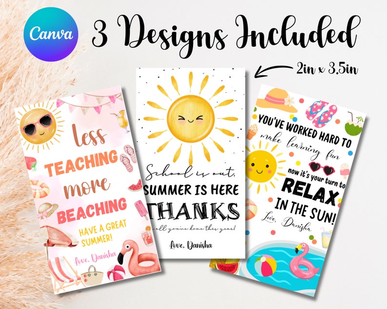 Summer Teacher Appreciation Gift Tag Template, Printable Your Turn to ...