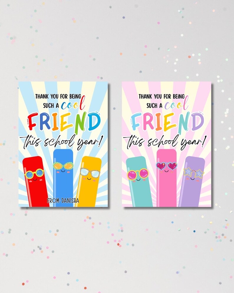 Freeze Pop Ice Popsicle Gift Tags Cool Friend End of School Year Gifts ...