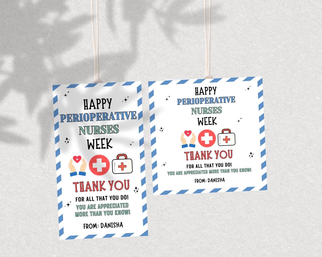 Perioperative Nurse Week Tags Printable, Perioperative Nurses Week Gift ...