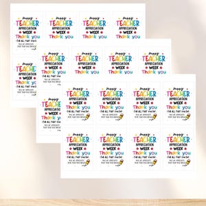 Teacher Appreciation Gift Tags, Thank You Teacher Gift Tag Teacher ...