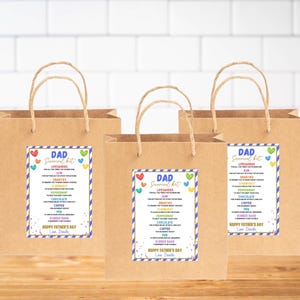 Dad Survival Kit Printable, Happy Fathers Day Funny Gift for Dad, Treat ...