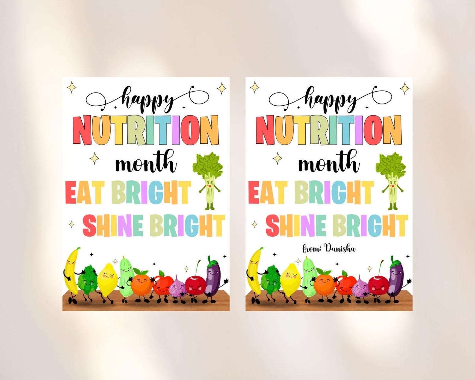 Nutrition Month Gift Tag Printable: Dietitian Nutritionist Day (PDF) - Etsy