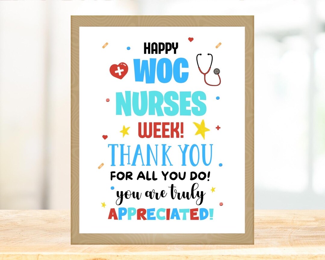 WOC Nurse Week Printable Poster: Nurse Appreciation Gift (digital ...
