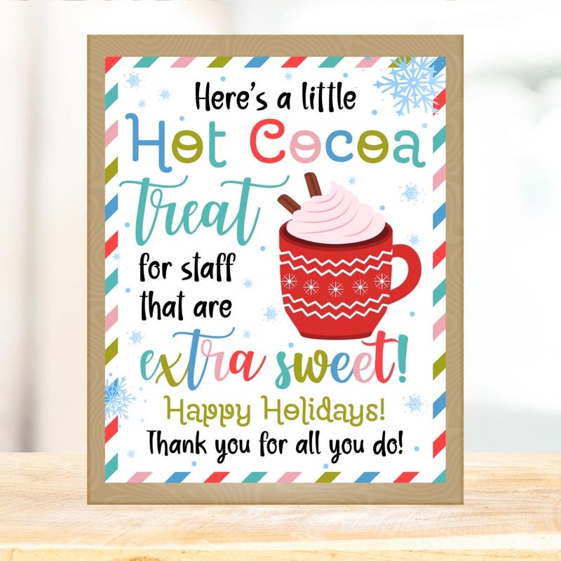 Hot Cocoa Bar for Staff - Etsy UK