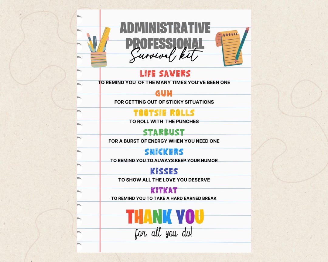 Administrative Professionals Day Card Printable, Administrative ...