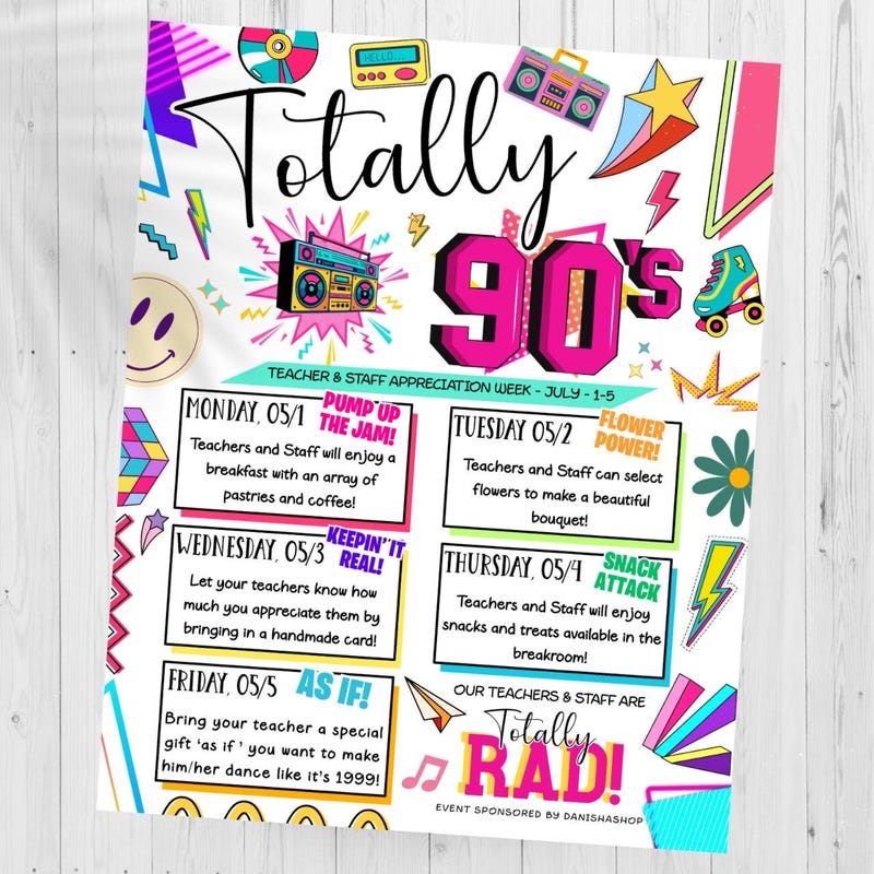 Teachers Appreciation Week 90s - Etsy