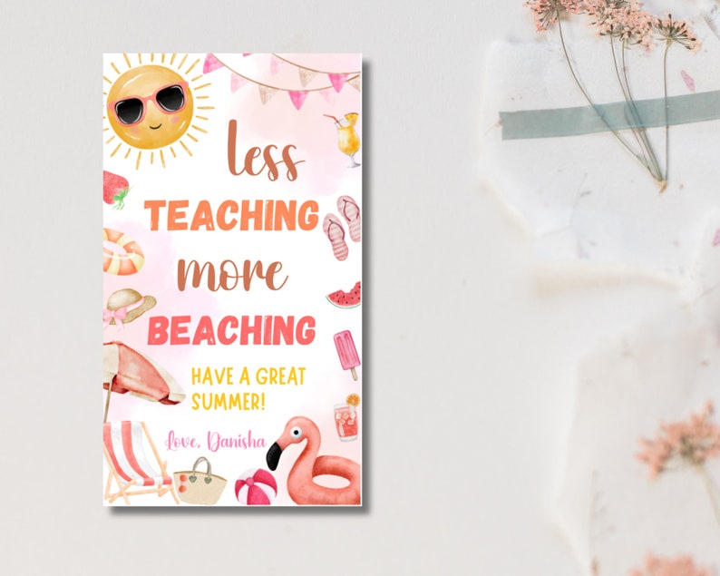 Summer Teacher Appreciation Gift Tag Template, Printable Your Turn to ...