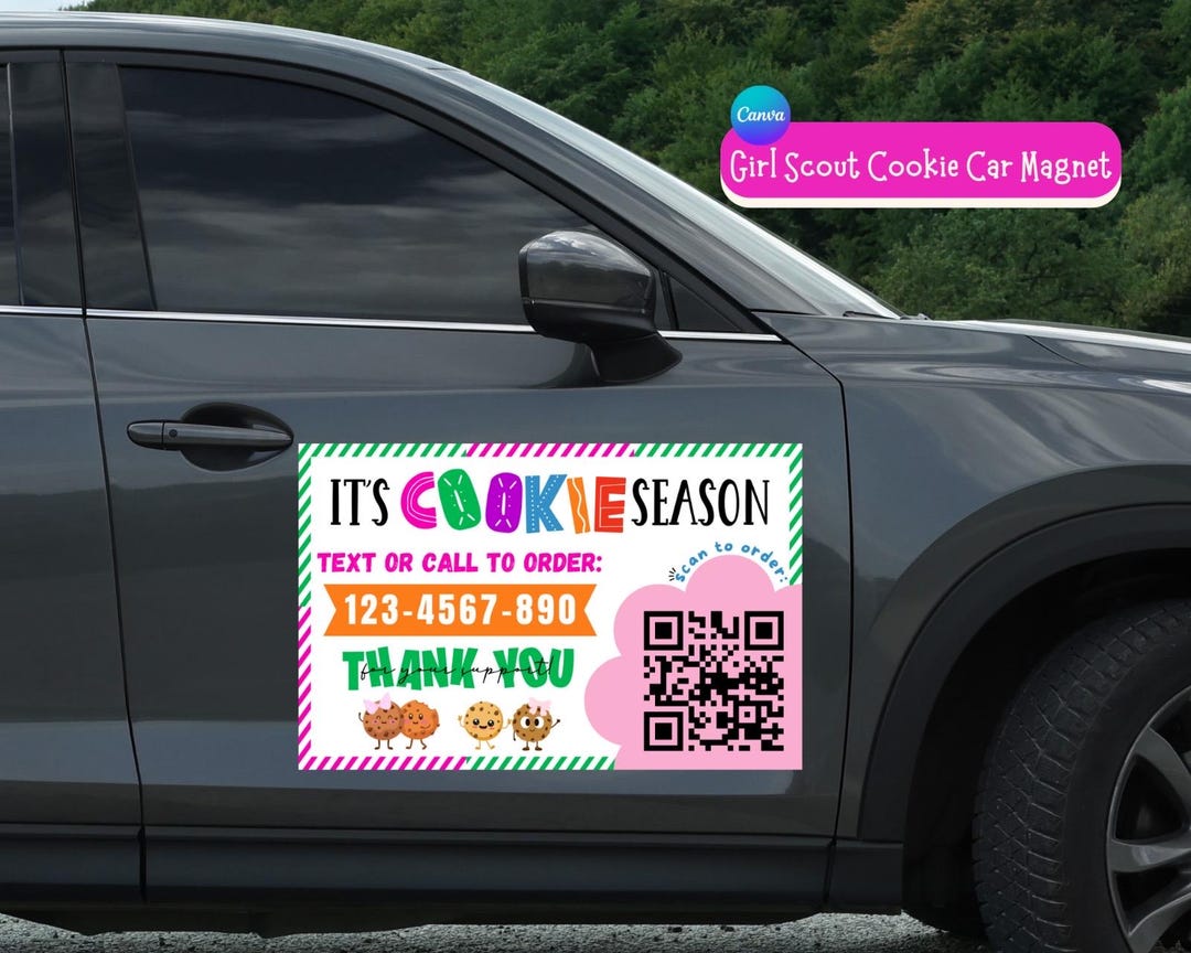 Girl Scout Cookie 2025 Car Magnet Sign, LBB Cookie Car Magnet, Car ...