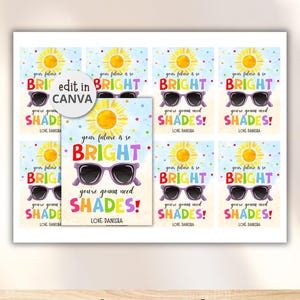 End of the Year Sunglasses GIFT TAGS, Future so Bright Gonna Need ...