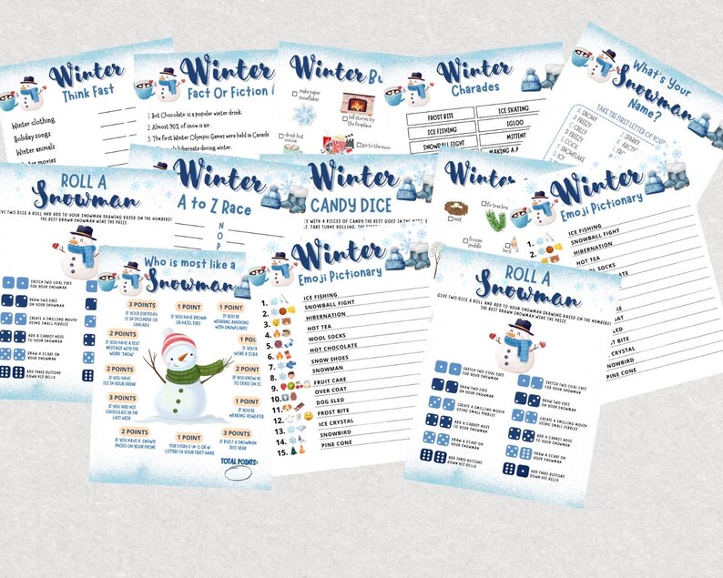 Winter Trivia Game Bundle,18 Winter Solstice Holiday Games,winter Party ...