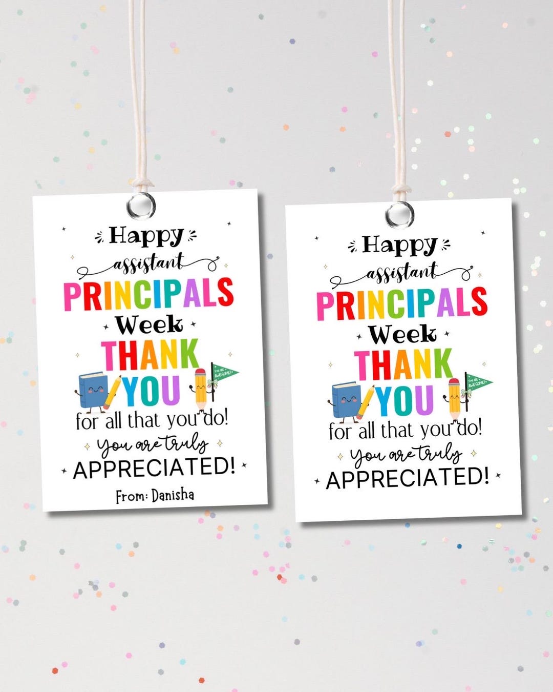 Assistant Principal Week Gift Tag: Printable Thank You (PDF) - Etsy