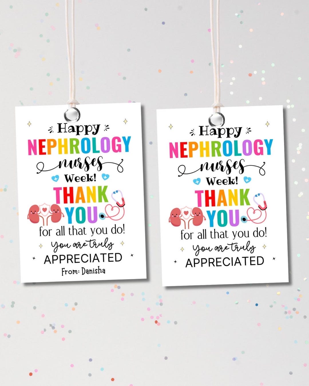 Nephrology Nurses Week Gift Tags: Stripe Design (printable Template ...