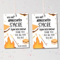 PRINTABLE Thanks for Making My Party S'MORE Fun! Birthday Favor Tag ...