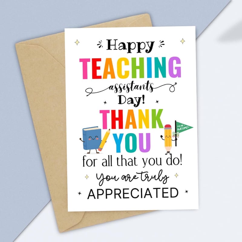 Teaching Assistants Card - Etsy