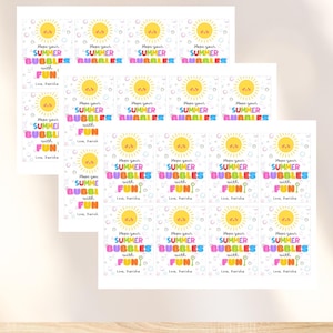 Hope Your Summer Bubbles With Fun Tag Editable, End of School Year Tags ...