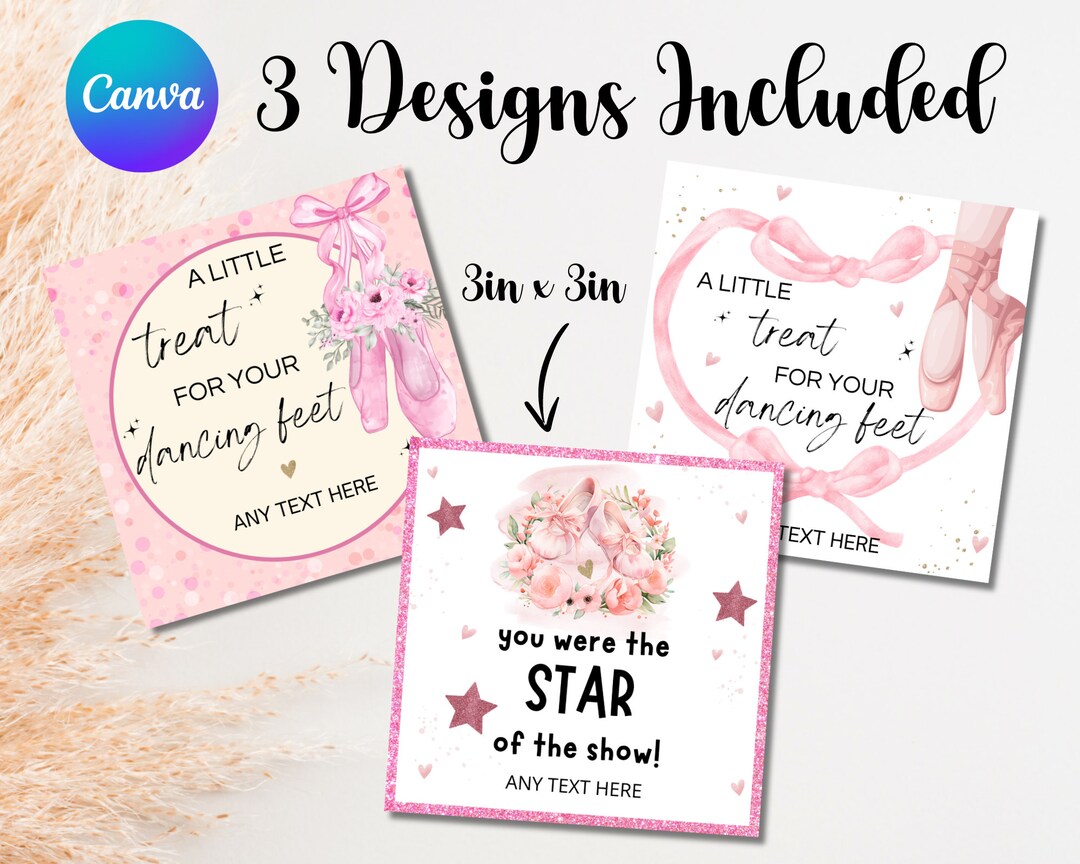 Printable Ballet Dancer Treat Tag, Personalized A Little Treat for Your ...