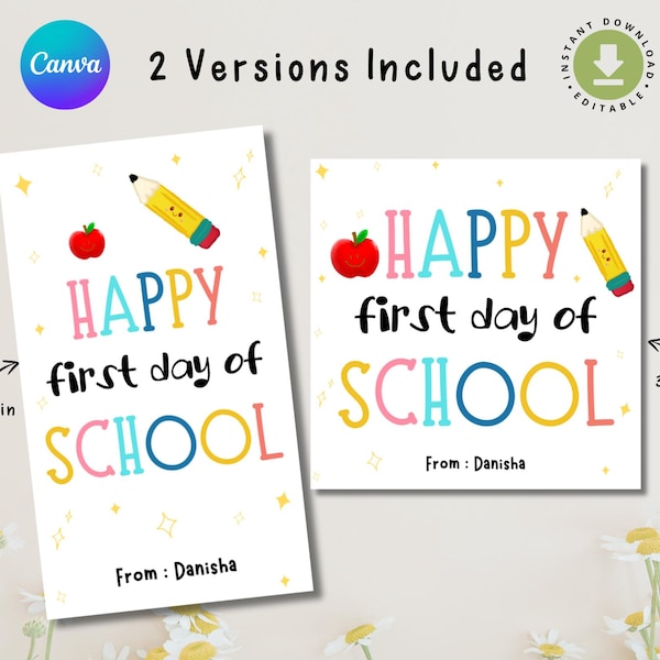 Editable Last Day of School Tag End of Year Friends Gift Tags Great ...