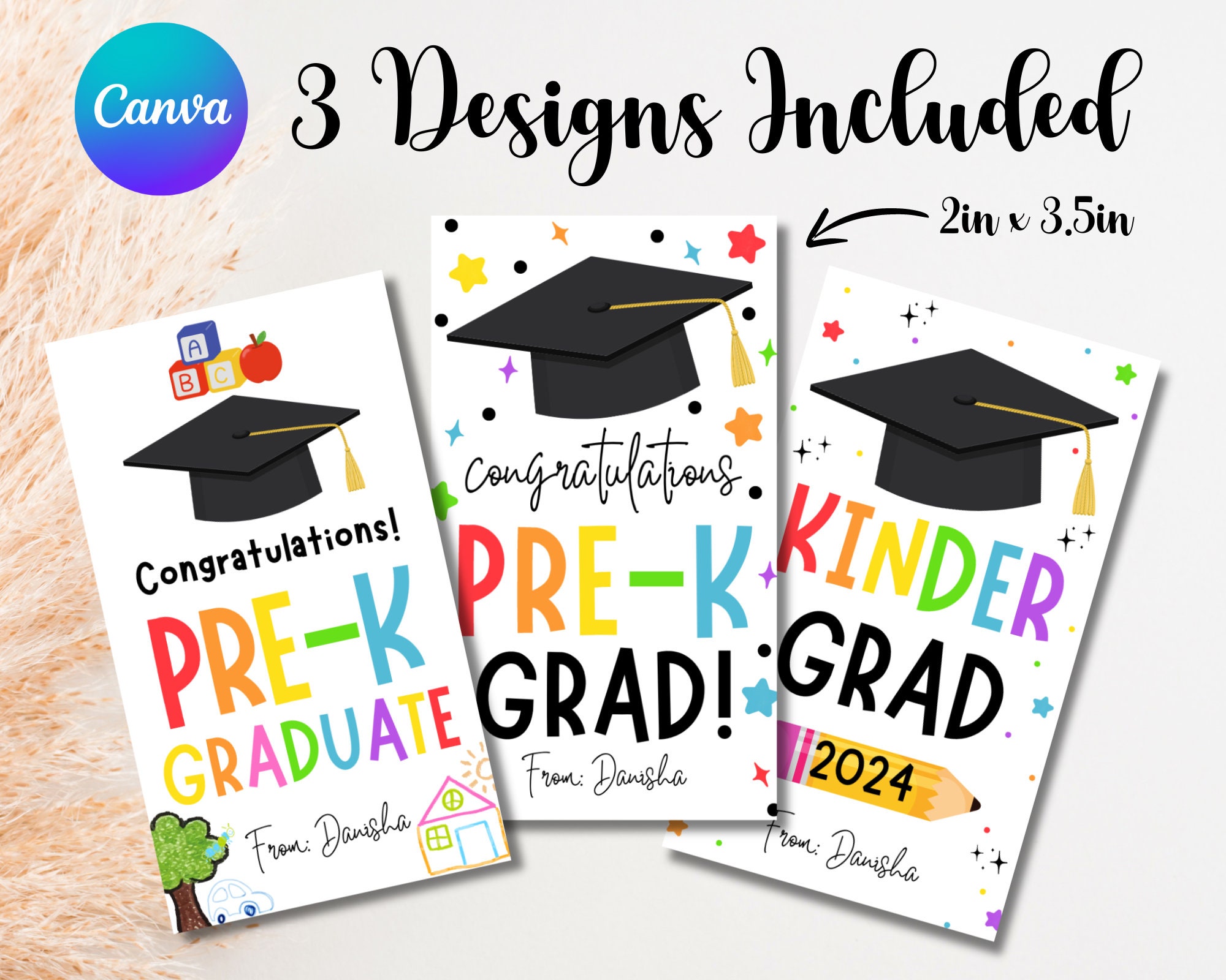PRE-K Graduation Tags, Congratulations PRE-K Graduation Gift Tags, Pre ...