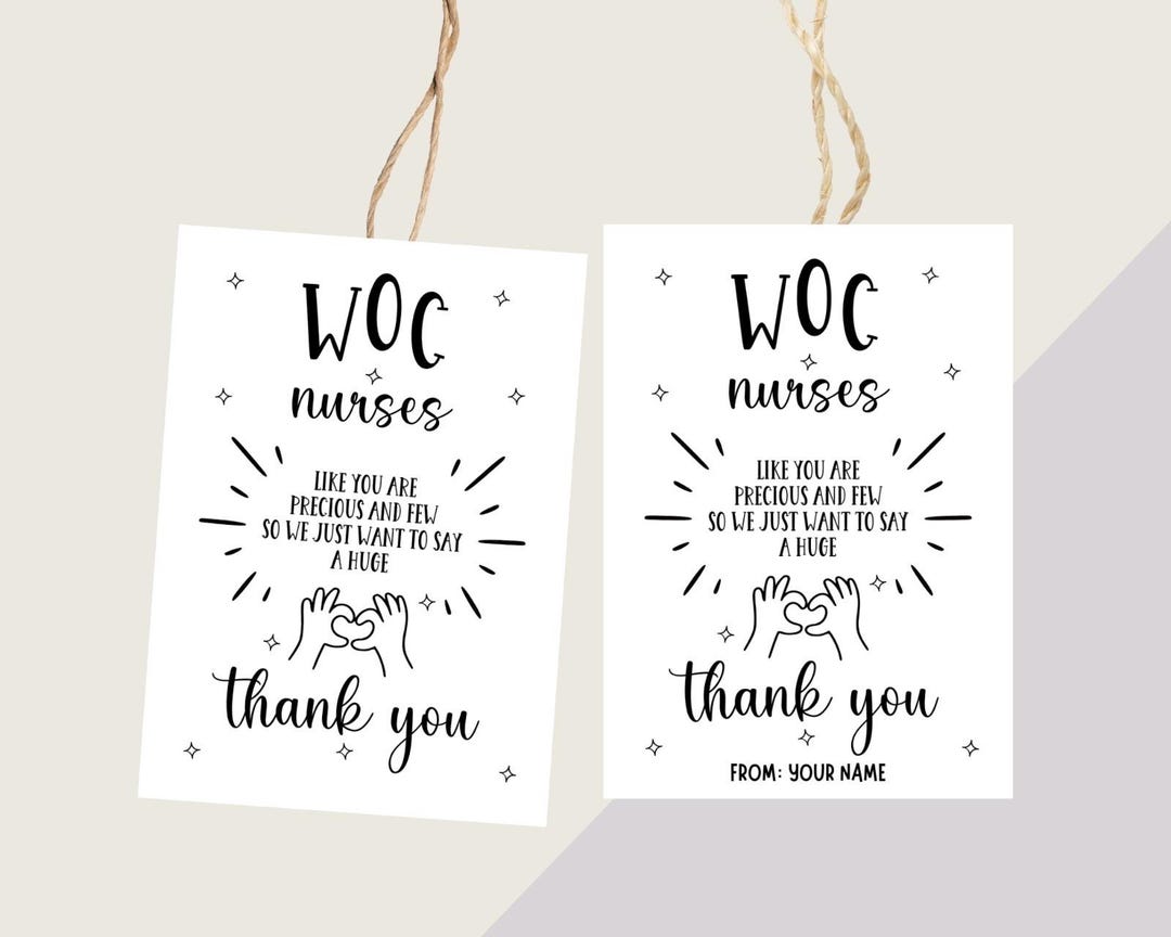 WOC Nurse Week Tag Printable, WOC Nurses Week Tag, Woc Nurse Week Gifts ...