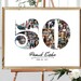 50th Birthday Photo Collage, Number 50 Picture Collage for Anniversary ...