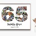 NEW! 65th Birthday Photo Poster for Parents, Number 65 Photo Collage ...