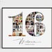 16th Birthday Photo Collage, Number 16 Poster With Photos, Sweet 16 ...