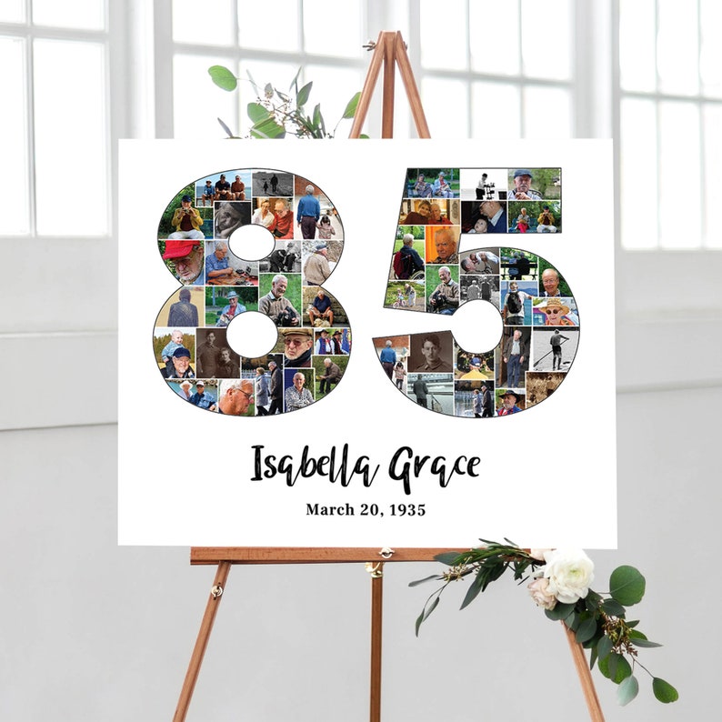 Number 85 Photo Collage Anniversary Pictures Collage Photo | Etsy