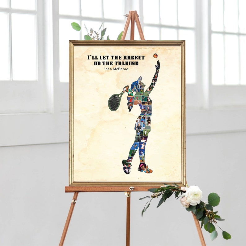 Female Tennis Photo Collage Tennis Player Picture Collage | Etsy