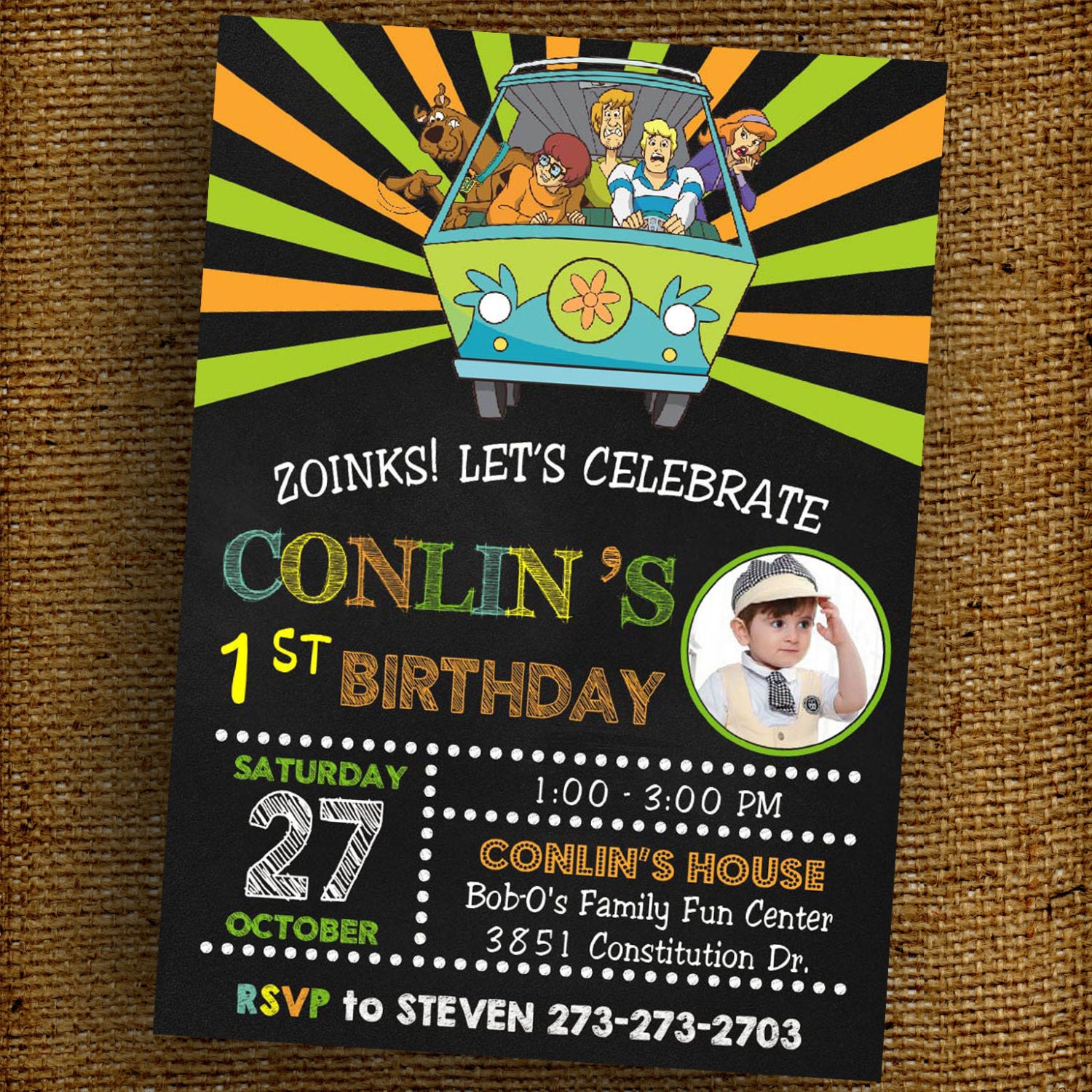 Scooby-Doo Birthday Party Invitation Digital Printable | Etsy