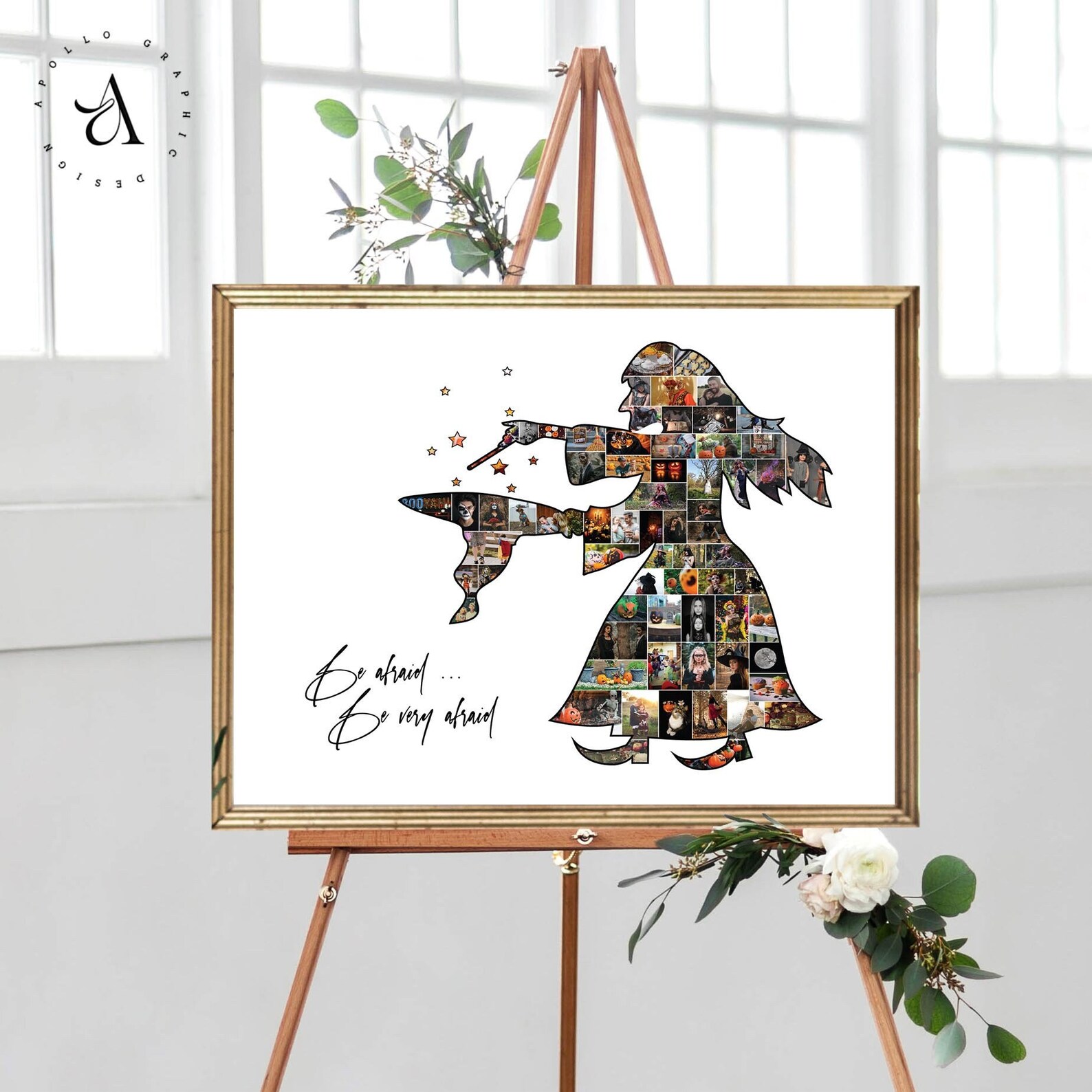 Witch Picture Collage, Witch Photo Poster, Custom Halloween Gift, Witch ...