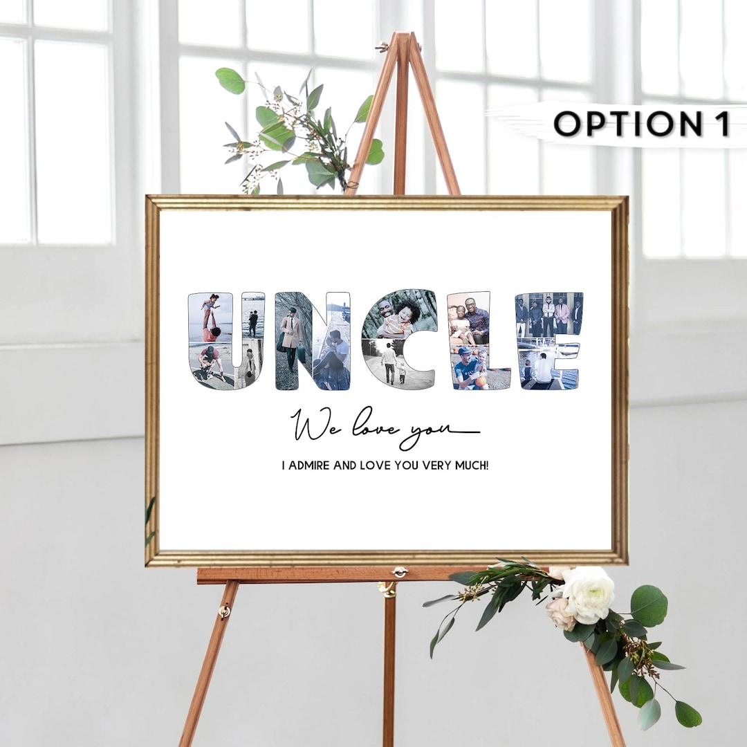 UNCLE Photo Collage, Personalized Photo Collage for Uncle, Uncle ...