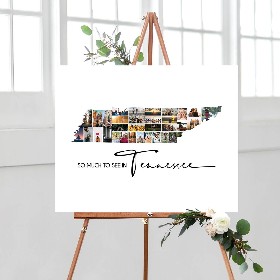 Tennessee Photo Collage, Tennessee Wall Art Decor, Personalized Home ...