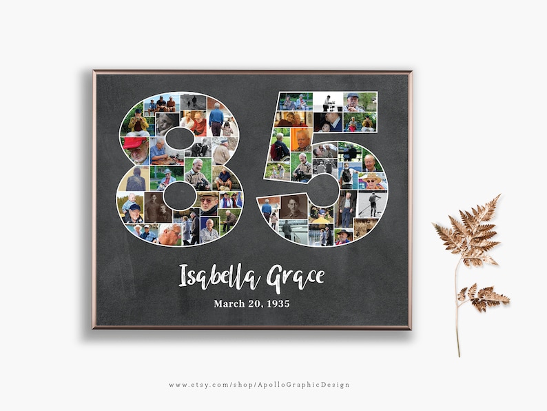Number 85 Photo Collage Anniversary Pictures Collage Photo | Etsy