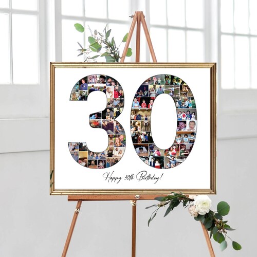 30th Birthday Photo Collage Personalized 30th Anniversary - Etsy