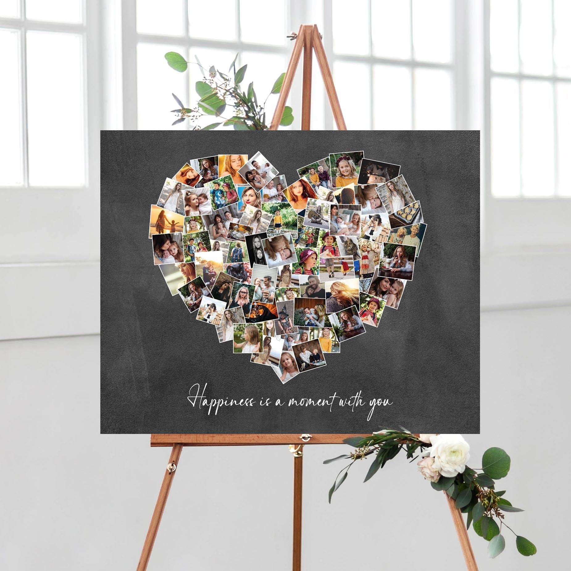 Heart Shape Wall Art Personalized Anniversary Photo Collage - Etsy