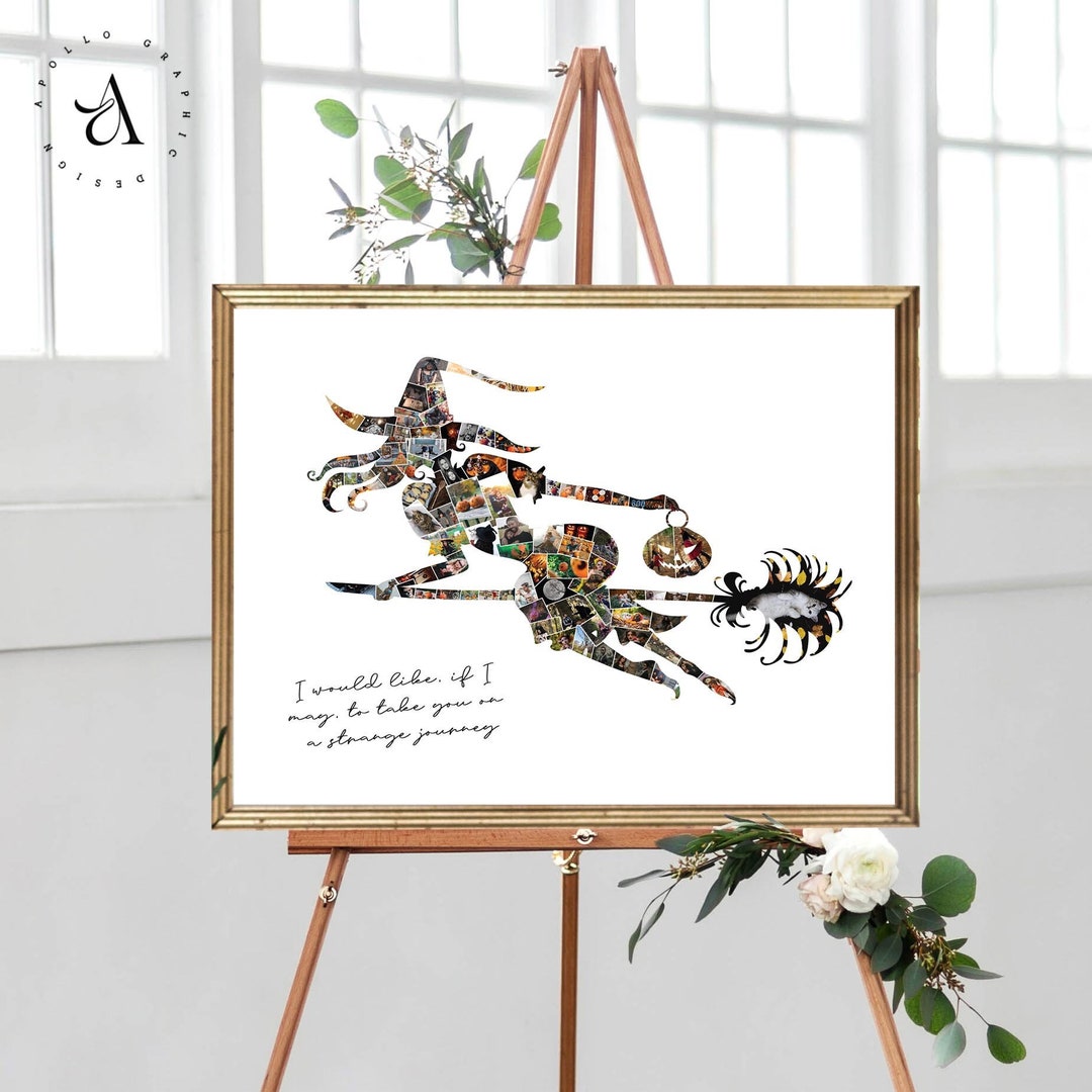 Witch Photo Collage, Witch Collage Poster, Custom Halloween Gift for ...